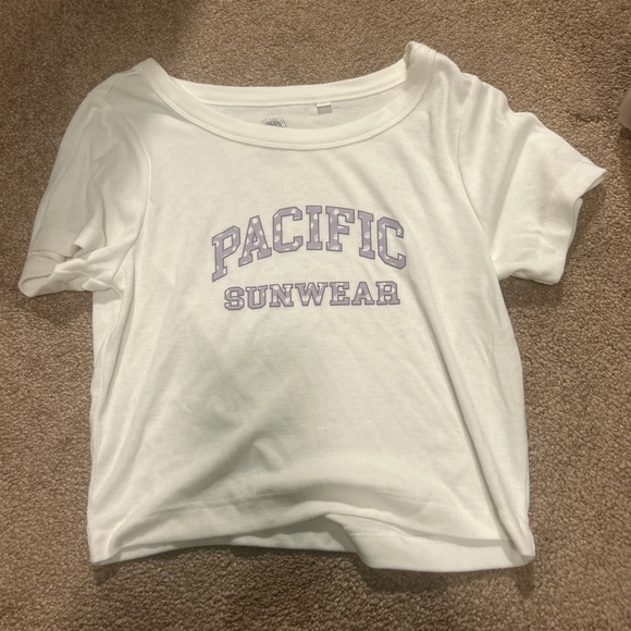 PacSun | Tops | Pacsun White Tee With Black Logo | Poshmark